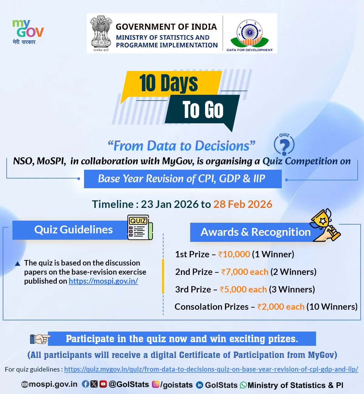 Ministry of Statistics and Program Implementation | Government Of India